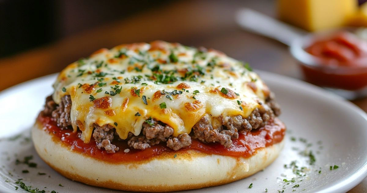 Pizza Burger recipe, Easy Homemade, 25 min - Savorya Recipes